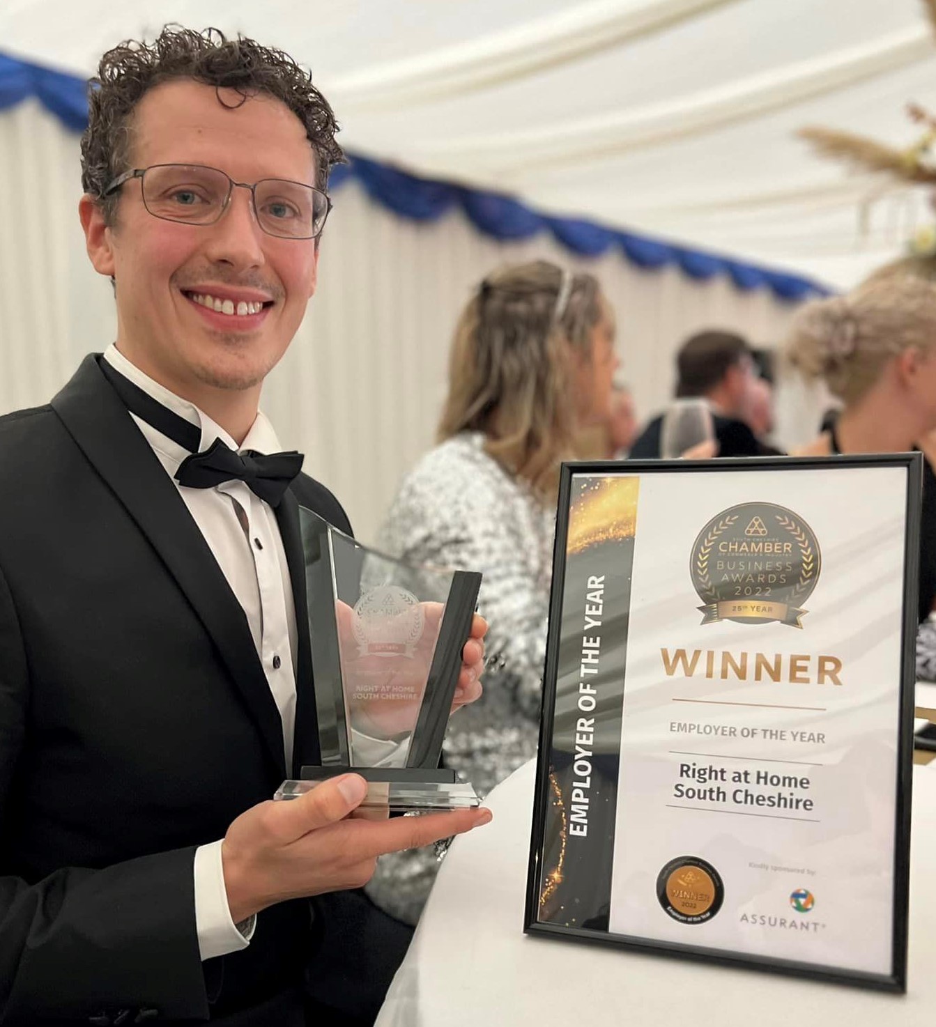 Right at Home South Cheshire is celebrating after picking up the Employer of the Year 2022 Award ...